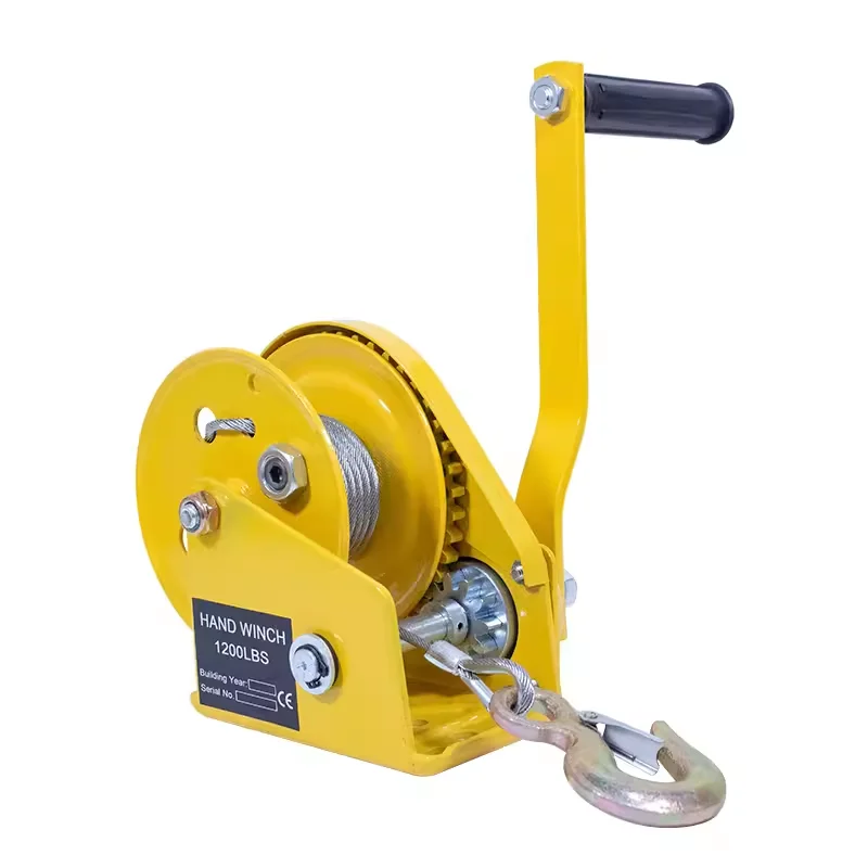 Wholesale 1200lb hand crank capstan winch manual rope winch With ...