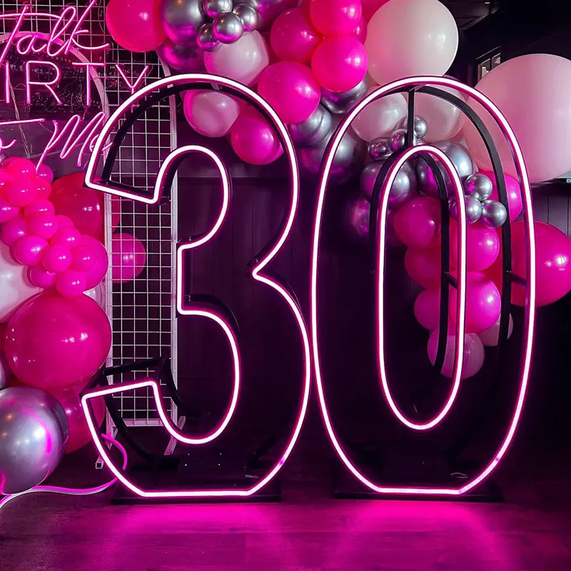 Wholesale Metal Frame Foldable 3Ft 0-9 Birthday Numbers Stand Light up ...