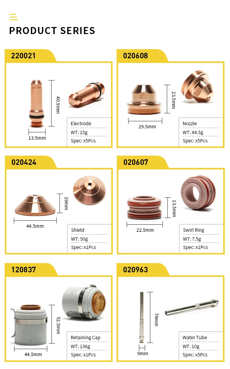 Max200 Welding Caps High Quality 220021 Nozzle 020608 Shield 020424 ...