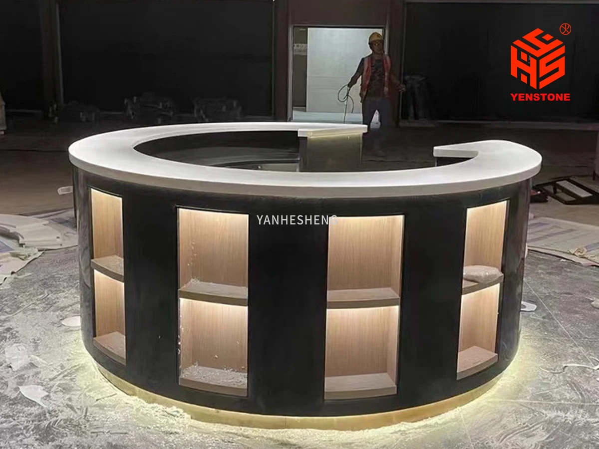 Elegant 2022 Luxury Vintage Reception Counter - OEM Design
