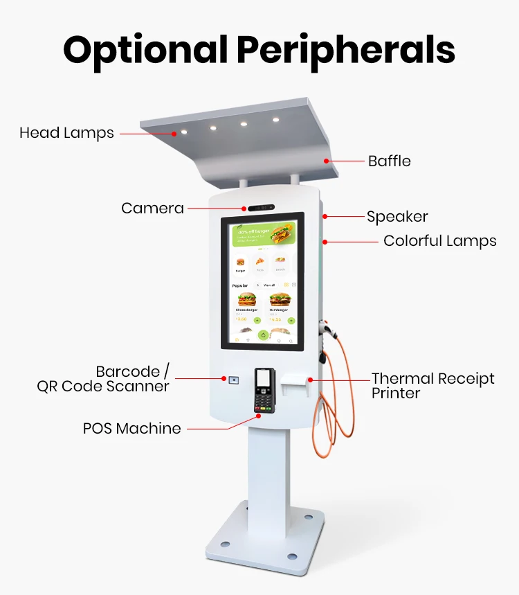 Outdoor Capacitive Cash Register Self Checkout Service Ordering Machine ...