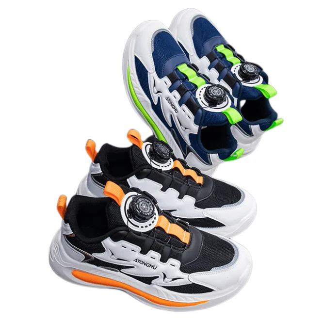 Autumn Rotary Button Breathable Boys Girls Leisure Sports Running ...