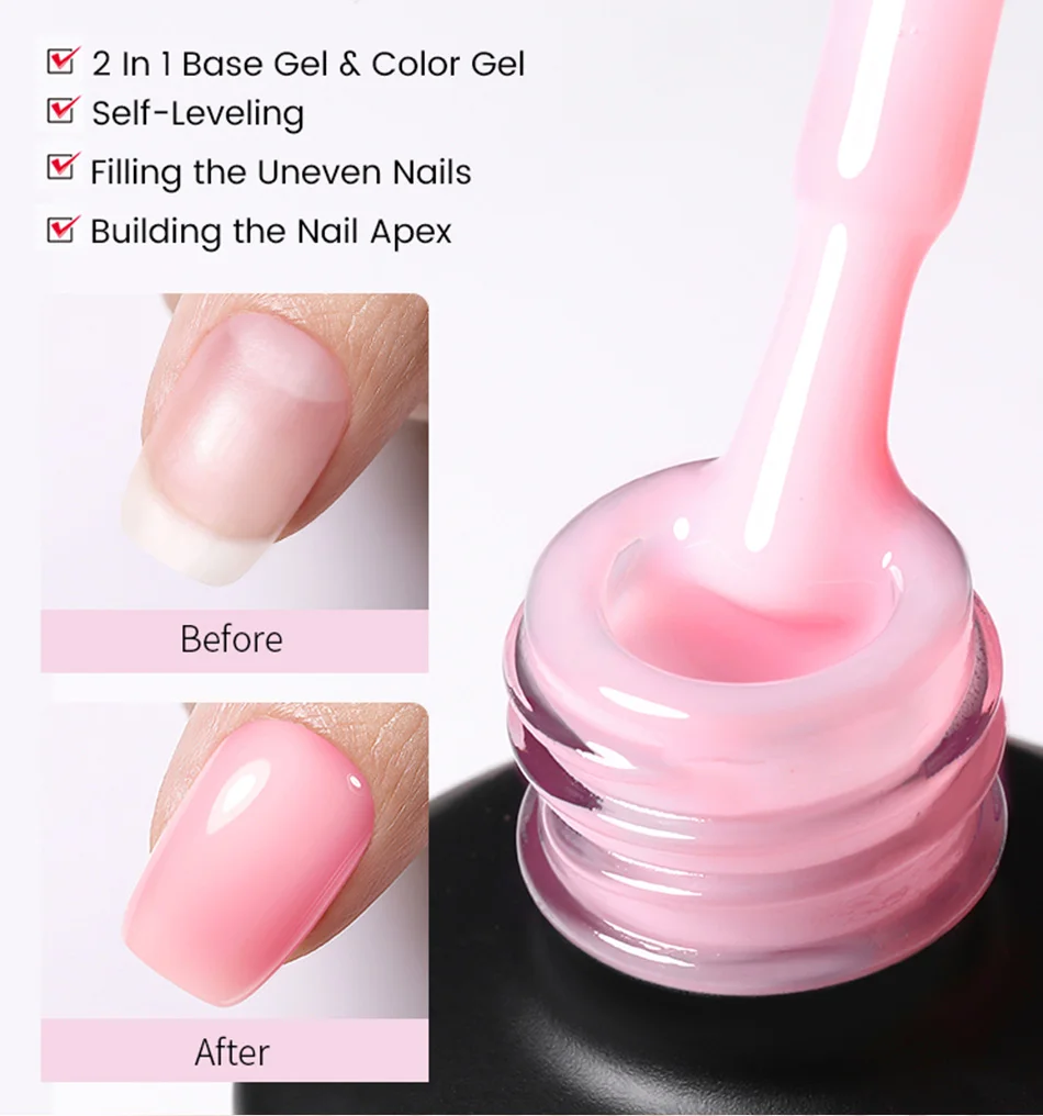 BORN PRETTY 1KG Profesional Color Rubber Base Coat Refill HEMA Free Non ...