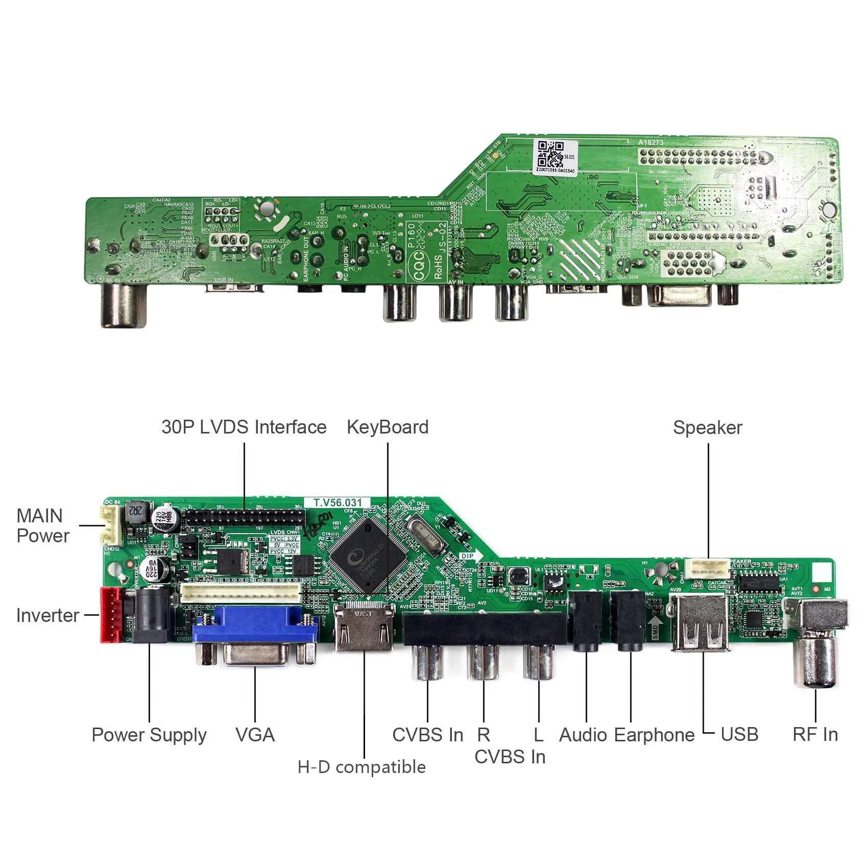 40 Pin LCD Controller Board - Mainboard TV Digital Universal