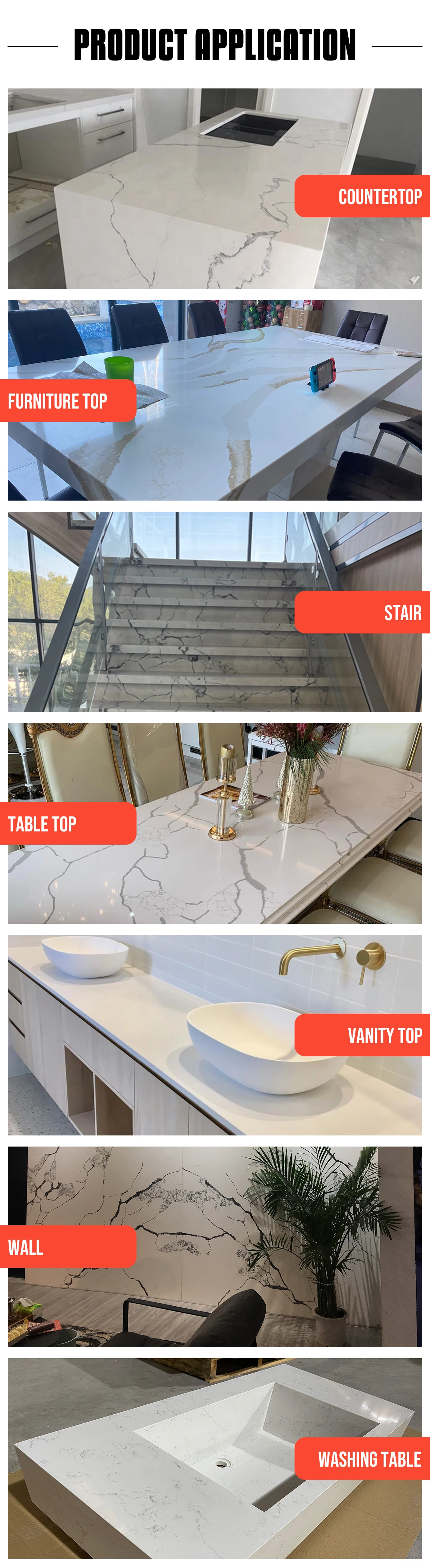 Pure White Quartz Kitchen Countertops with Built-In Sink | Eco-Friendly ...