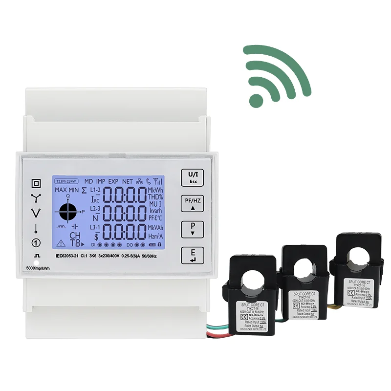 Alibaba.com: 3 Phase kWh Bidirectional Meter with 3 KCT16 Current ...