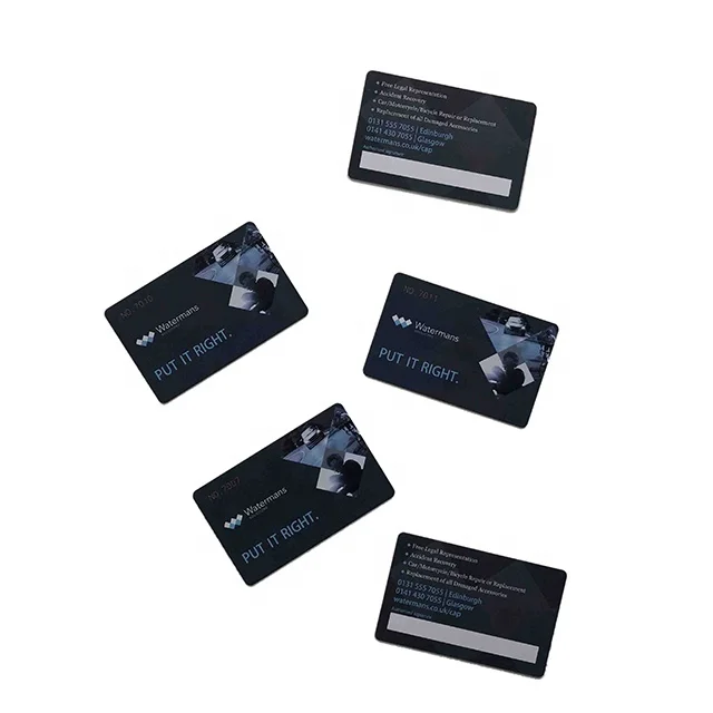 Black PVC Smart Contactless IC Magnetic Cards NFC and RFID Loyalty ...
