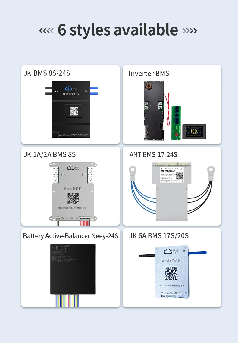 Jkbms Lifepo4 48v 100ah Bms 8s-16s Active Balance Family Energy Storage Inverter For Growatt ...