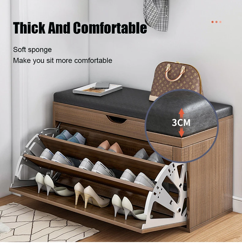 Shoe Cabinet Bench Factory Entryway Furniture Modern Wooden Shoe Rack ...