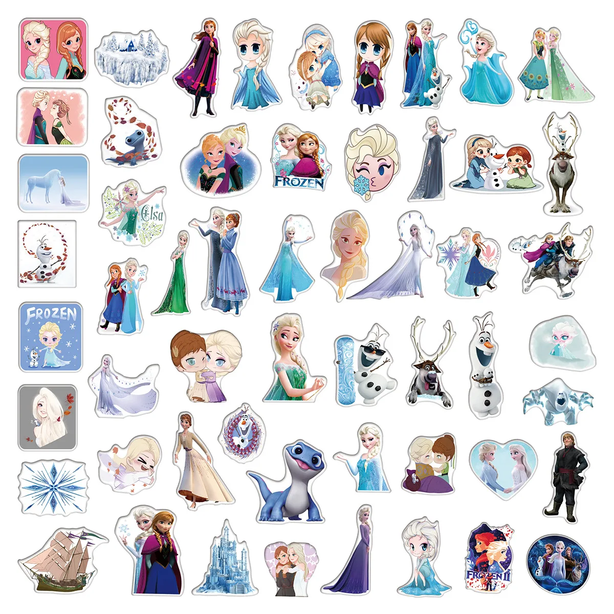 50pcs Cute Cartoon Frozen Stickers For Children Girl Gift Paper ...