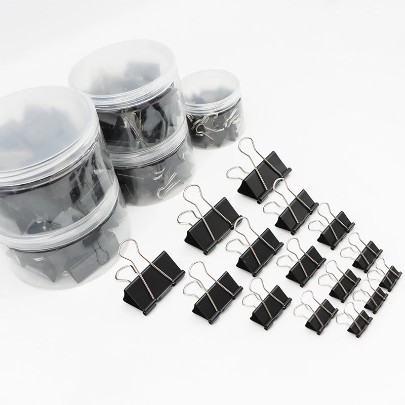 19mm 25mm 32mm Black Long Tail Clip Steel Binder Notes Letter Paper ...