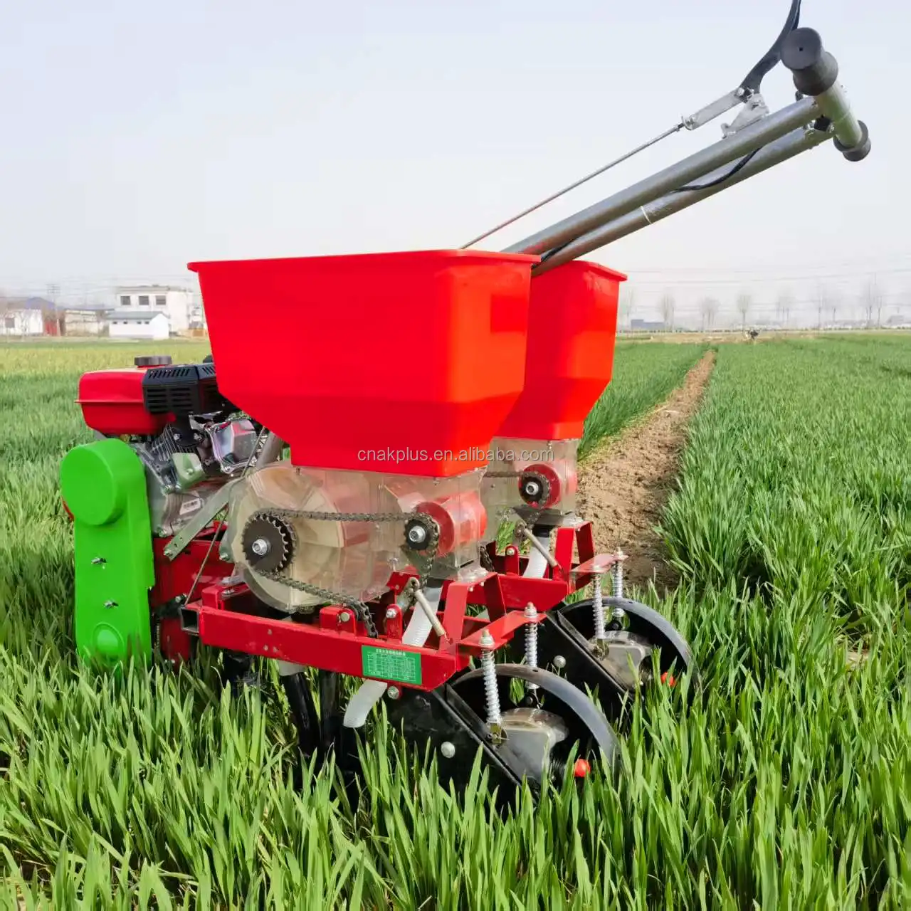2-Row Gasoline Corn Precision Planter with 6 HP Engine and Chain-Track ...