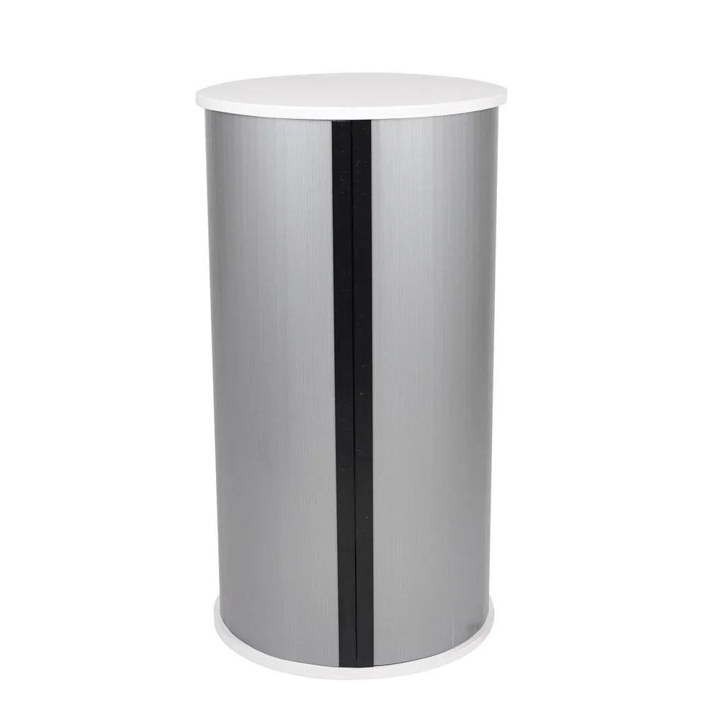 Portable Promotion Exhibition Counter Table Black Round Trade Show ...