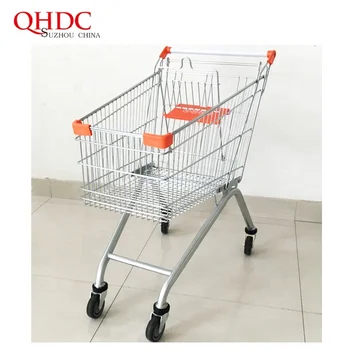 Shopping Push Cart Standard Supermarket Trolley Dimensions - Buy ...