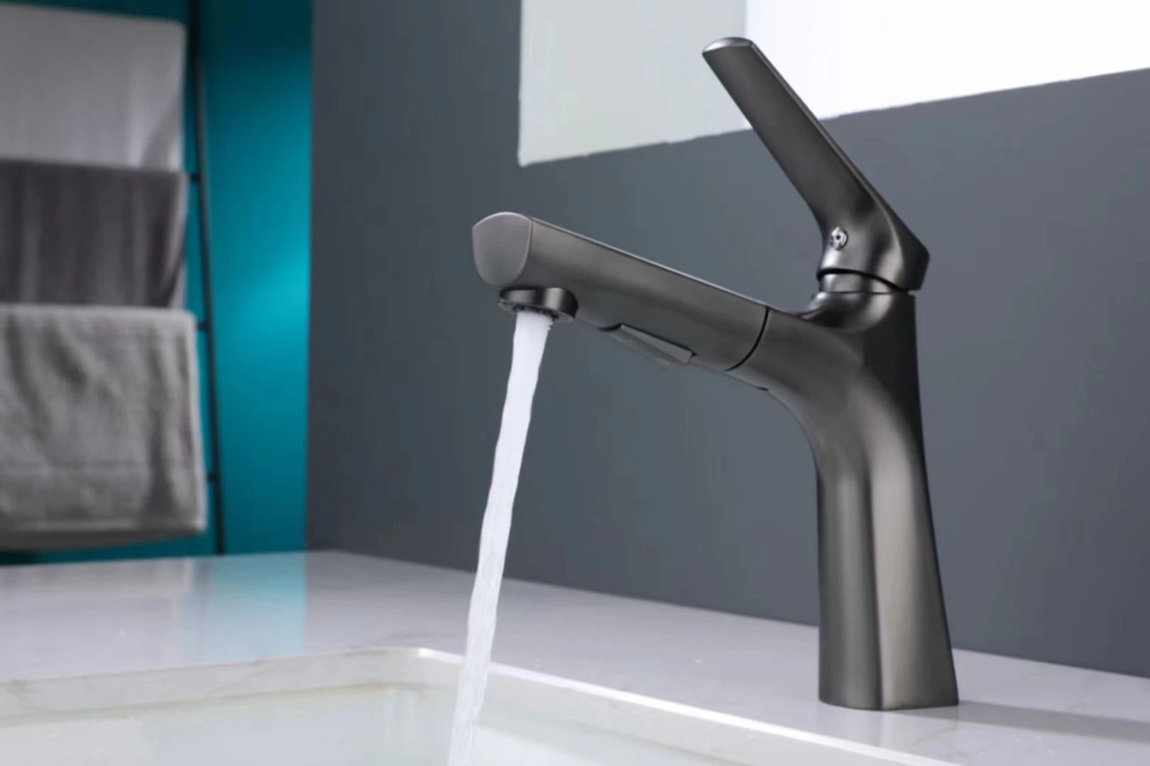 Sus304 Stainless Steel Bathroom Faucet One Hole Mixer Tap Deck Mount ...
