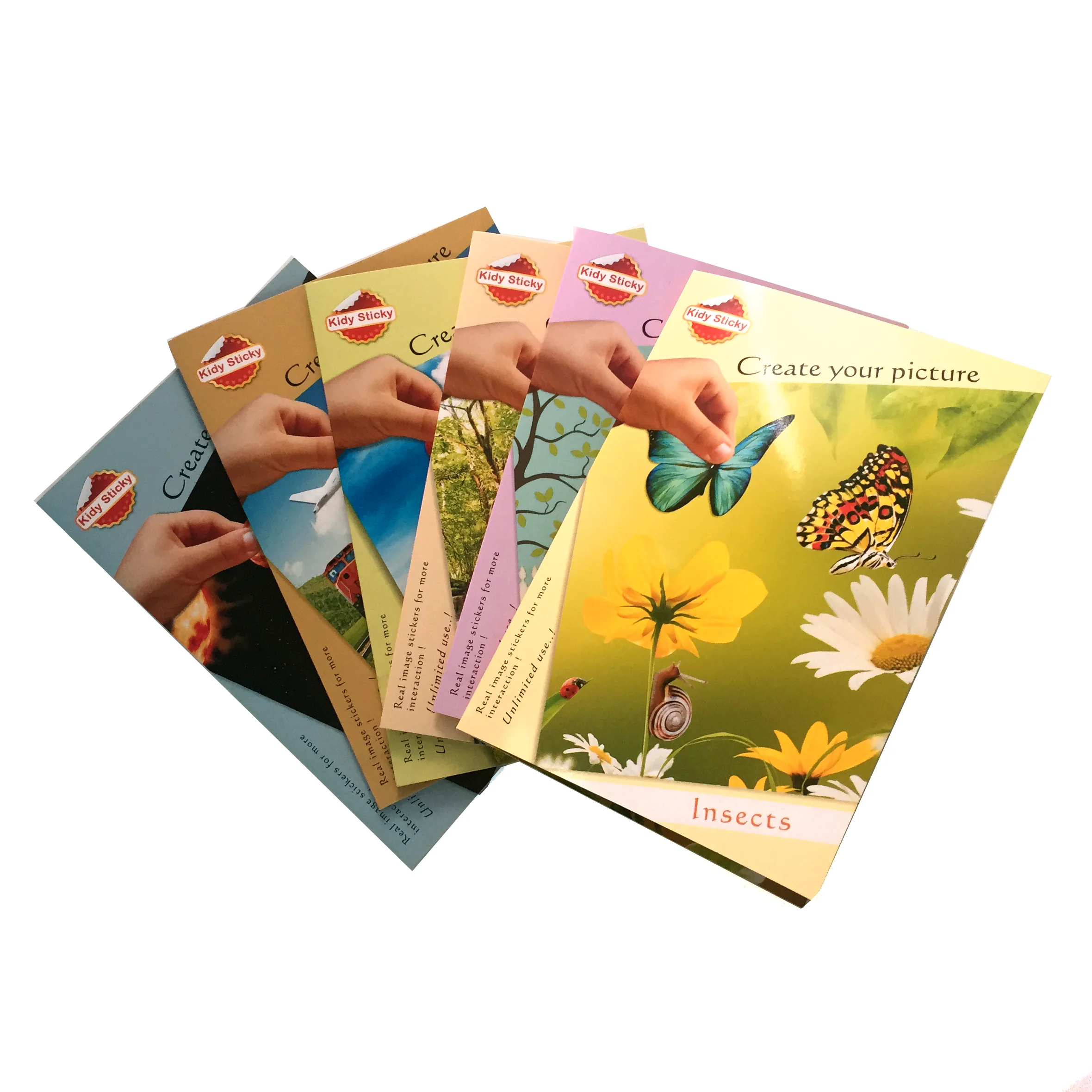 Custom Kids Activity Scenes And Stickers Reusable Pad Set With ...