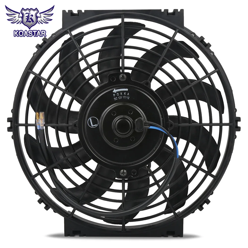 Universal Slim Fan Push/Pull Electric S-Blade 10 Inch 12V 80W Car Fan ...