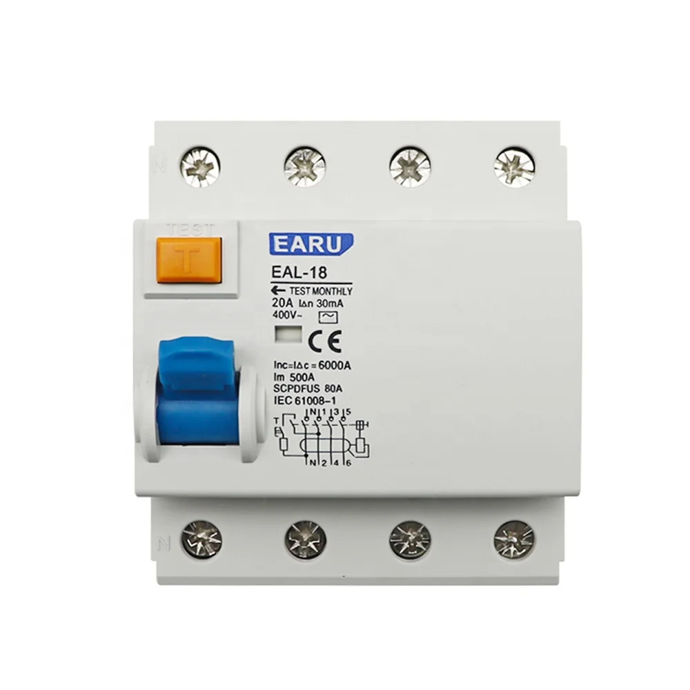 4p 30ma Type Ac Rccb Rcd Elcb Electromagnetic Residual Current Air ...