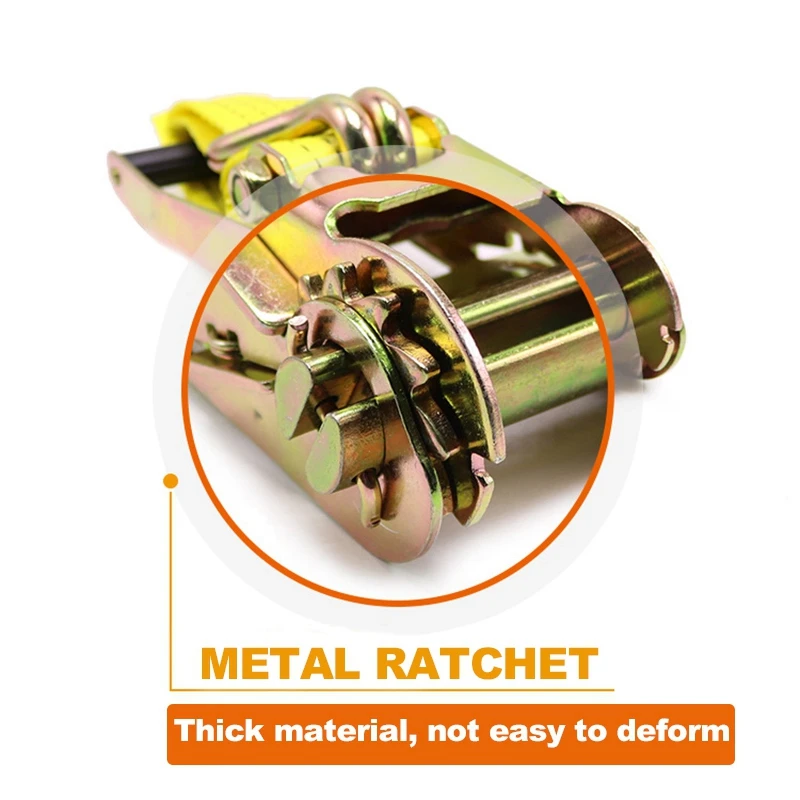 2'' 50mm 5000kgs Heavy Duty Ratchet Buckle Cargo Lashing Belt Transport ...