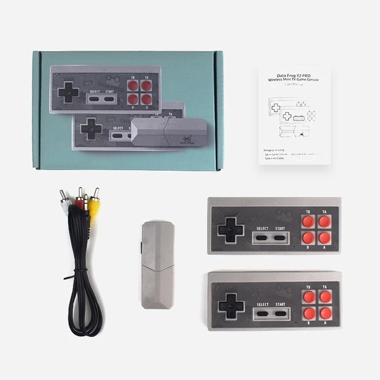 Data Frog New Y2 Pro 8 Bit Video Tv Game Console Retro Built-in 600 ...
