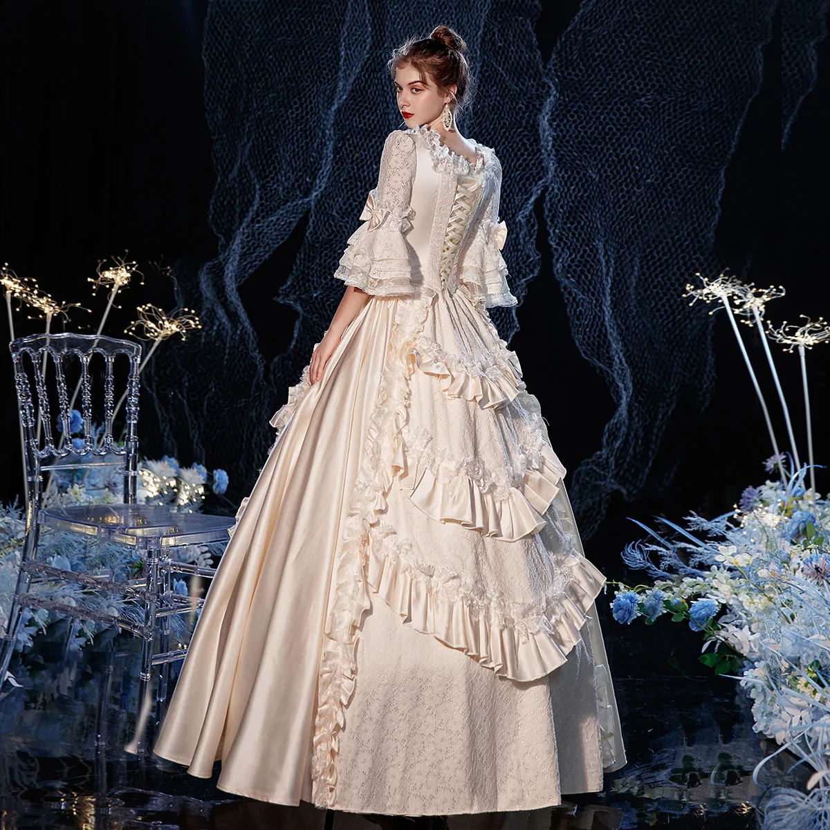 Women Rococo 18th Century Costume Marie Antoinette Ball Gown Victorian ...