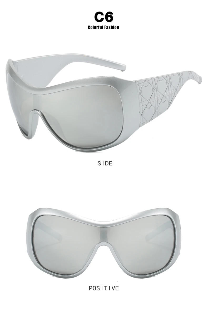 Customized Y2k Face Mask Sun Protection Sunglasses Outdoor Sports Punk ...