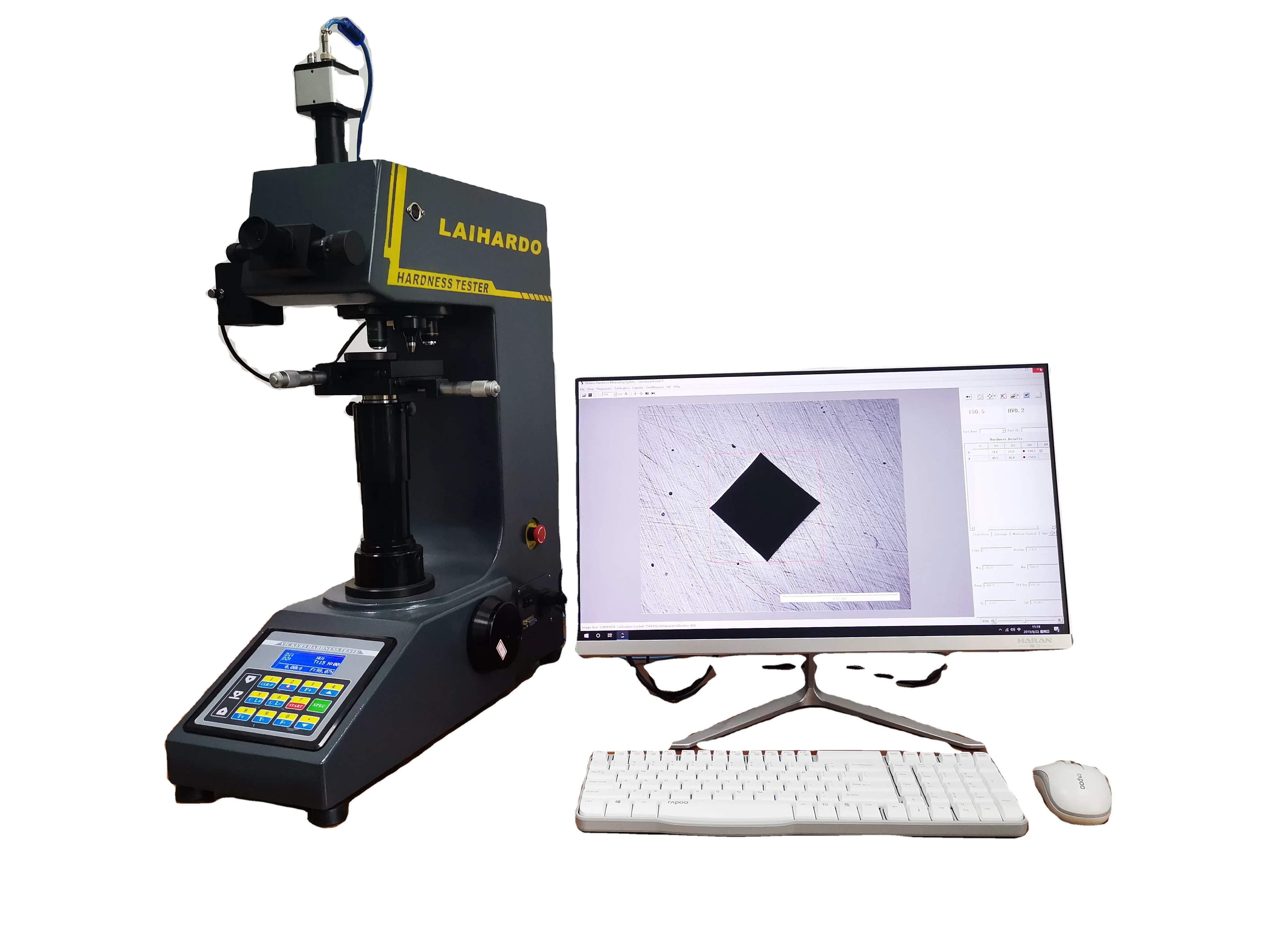 Touch Screen Digital Micro Vickers Hardness Tester Computer Measurement ...