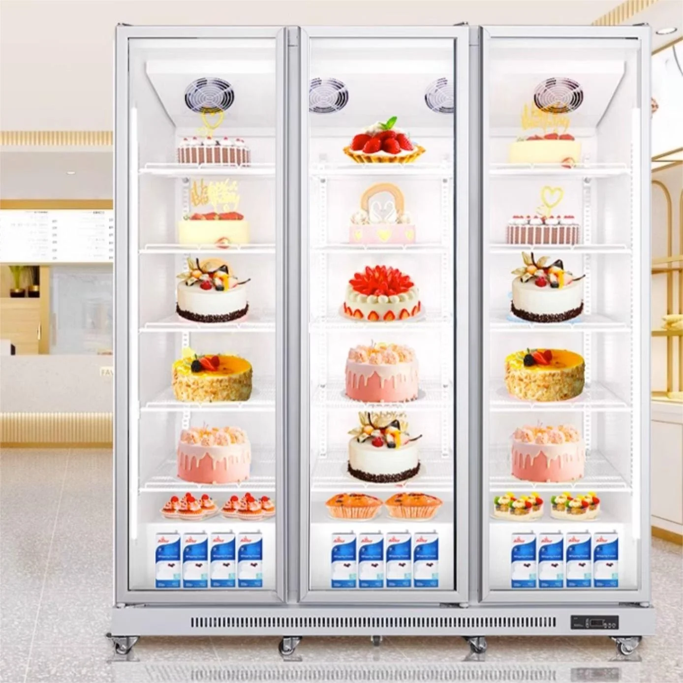 Air Cooled Vertical Counter Cake Display Fridge Refrigerator Cake ...