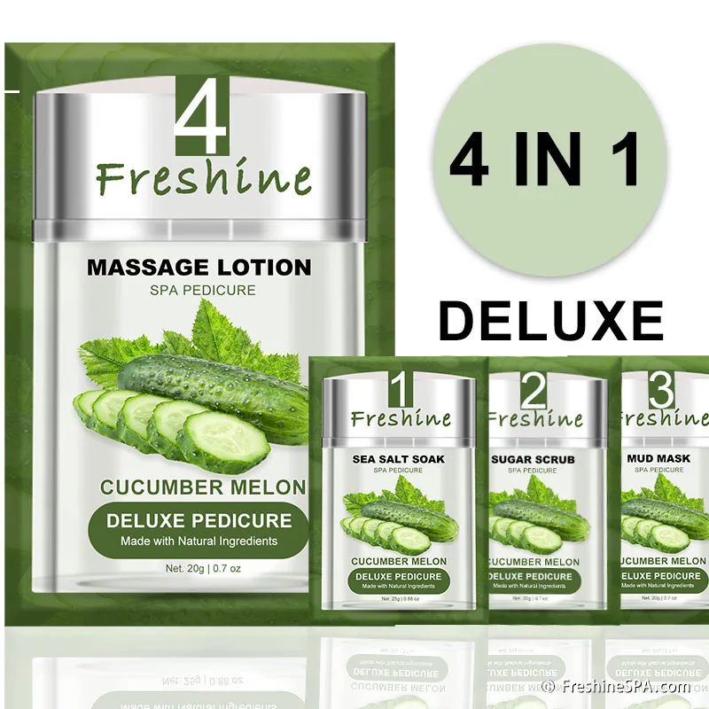 Deluxe Foot Pedicure Kit In A Box 4 In 1 Private Label Natural Organic ...