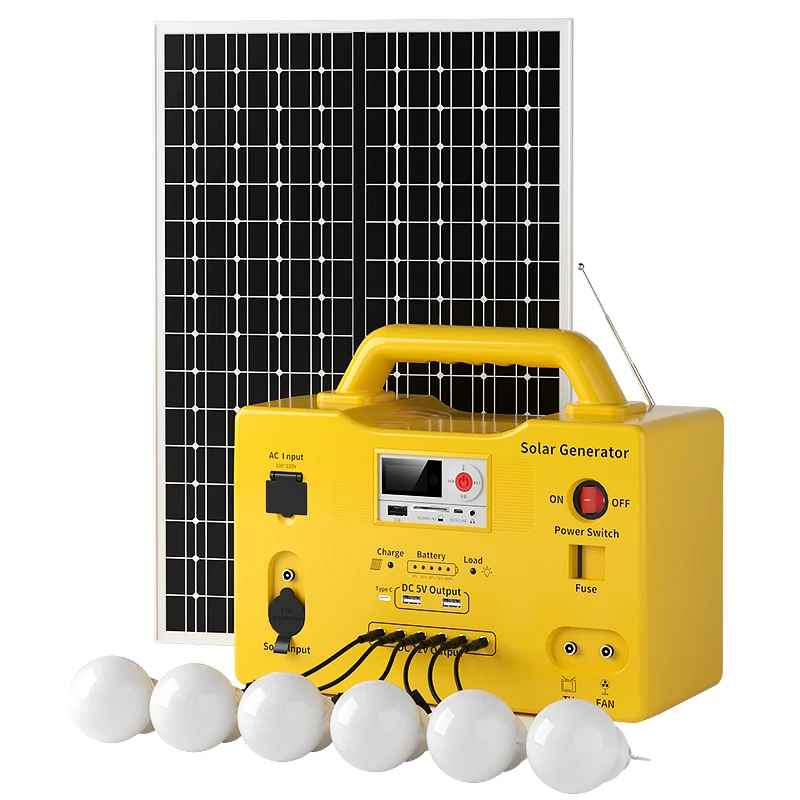 Hot Sale Portable Solar Lighting System 10w To 50w Dc Solar Power With ...
