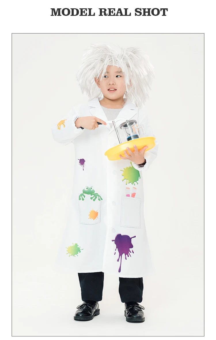 Kids Mad Scientist Pro Dress-up Costume Set Halloween Kindergarten ...