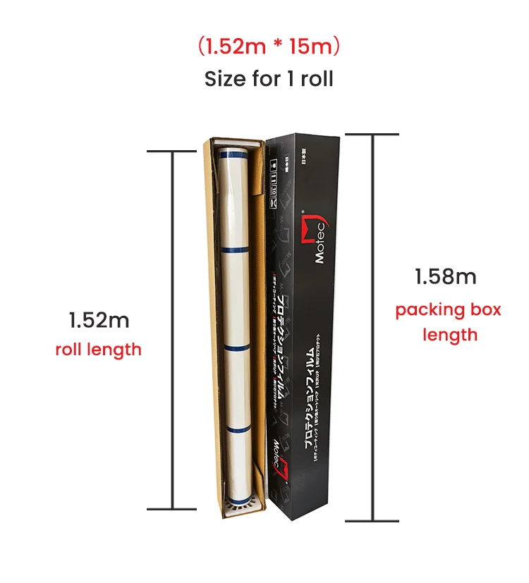 1.52*15M Roll PPF Film 8.5mil Anti-Yellowing Transparent Anti-Scratch ...