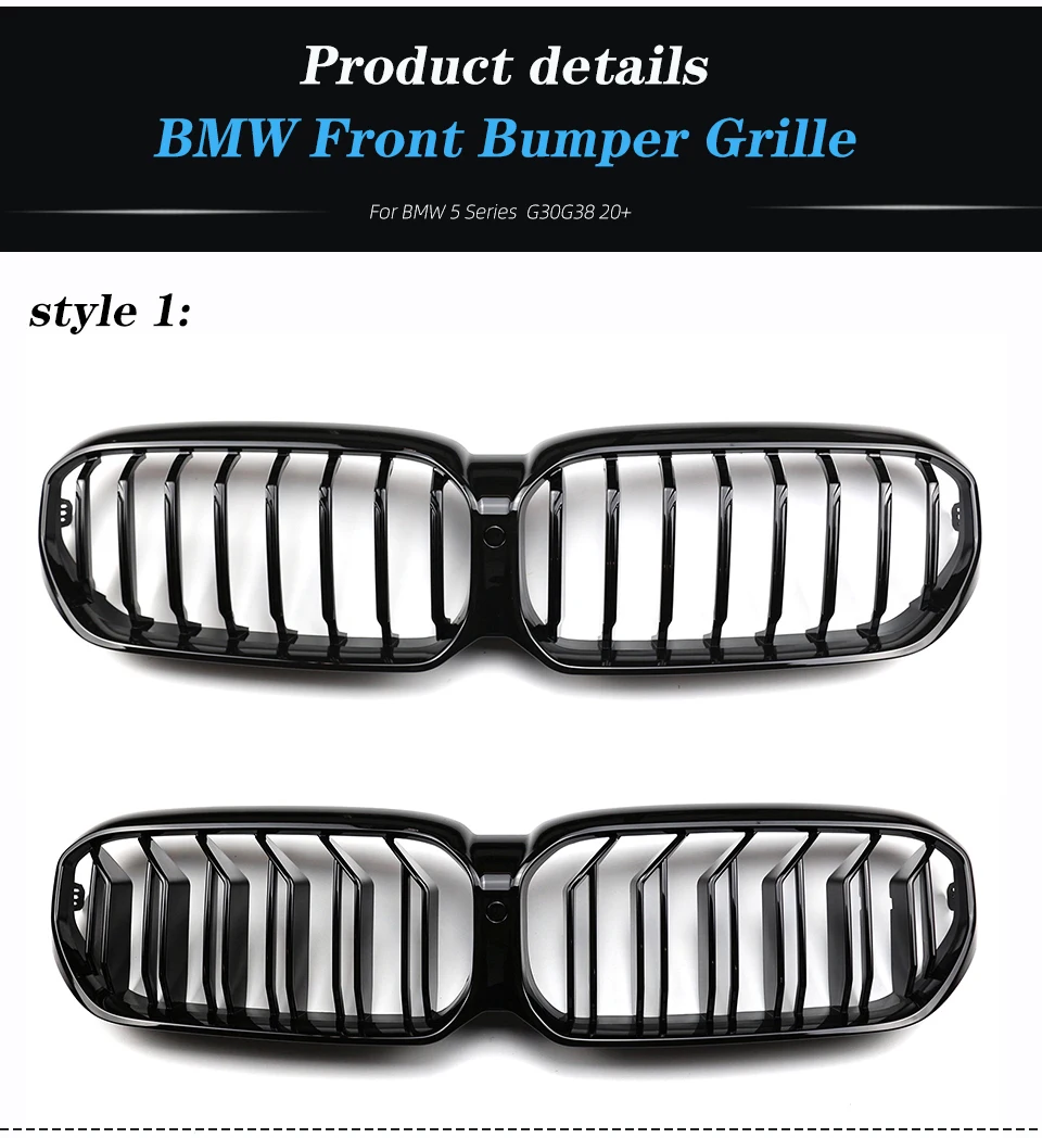 Auto Parts Front Bumper Mesh Grille Front Grill For Bmw 5 Series G30 ...