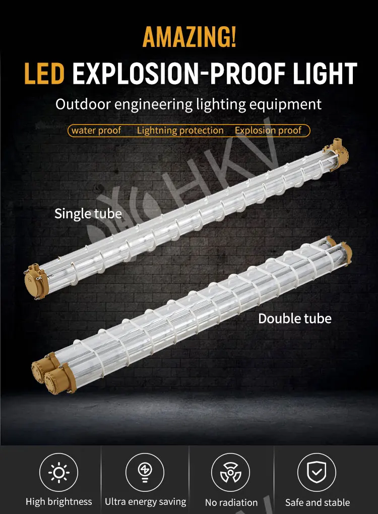 Explosion Proof Fluorescent Led Light Fixtures 18w 36w Led Tubes ...