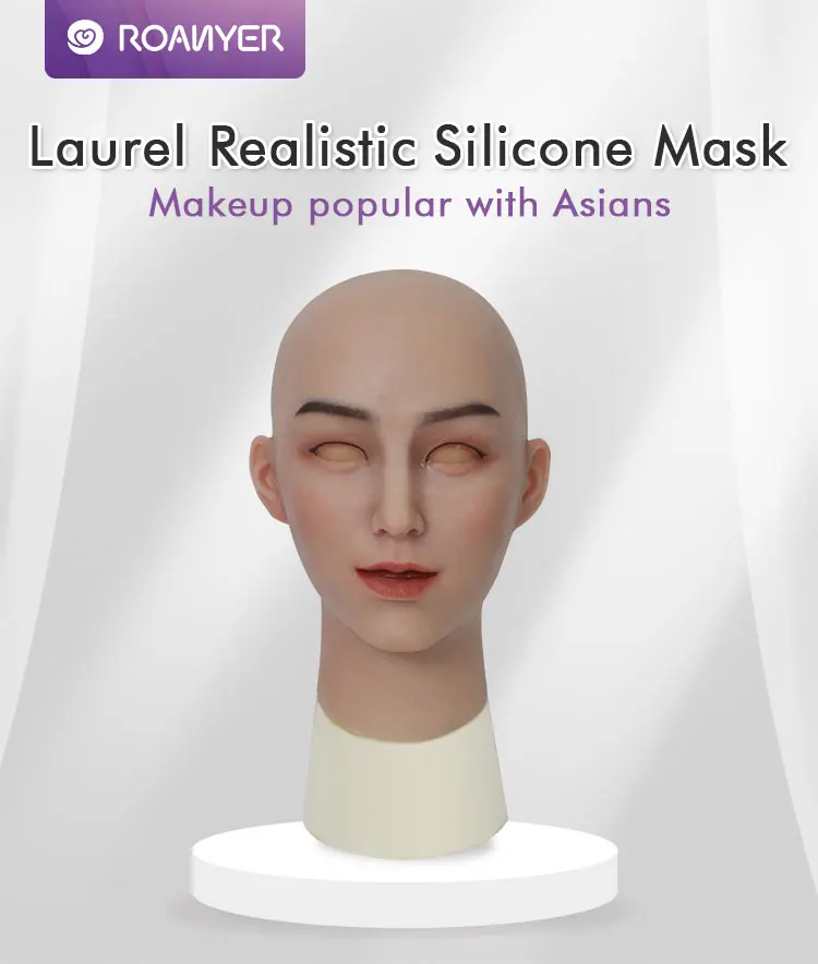 Female Realistic Mask Transgender Silicone Headgear Female Permanent ...