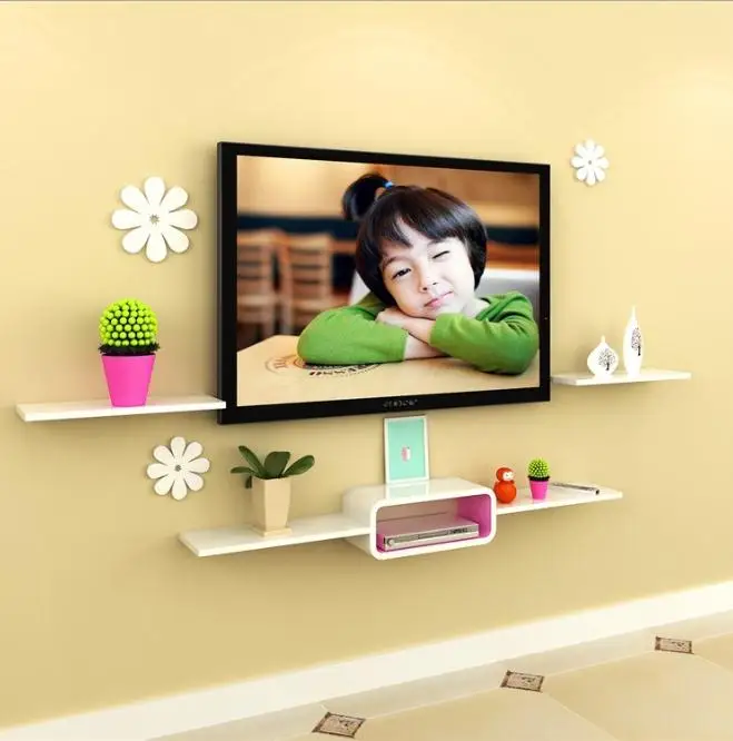 Creative Wall Tv Box Cube Living Room Mdf Floating Display Shelf - Buy ...