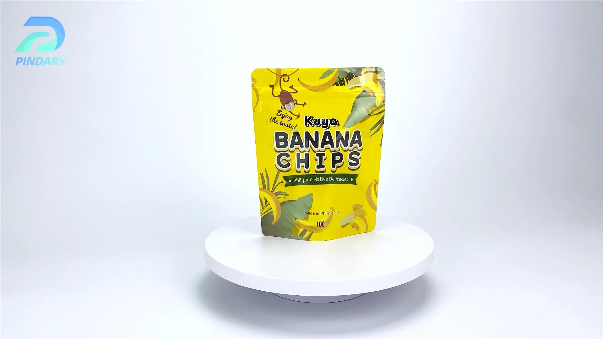Custom Printed Banana Chips Resealable Packaging Stand-up Zipper Pouch ...
