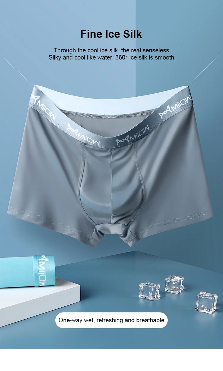 Miiow Men's Boxer Briefs - Seamless, Soft, and Sustainable