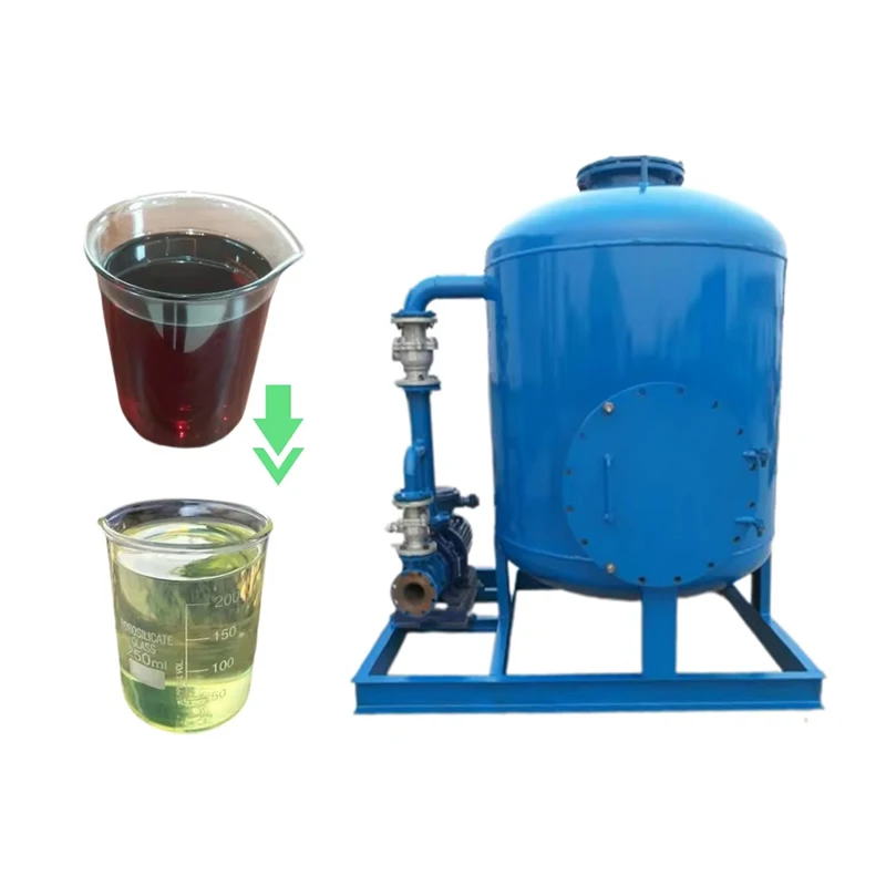 Customized Dual Filter Lubricating Oil Decolorization System Waste Oil ...