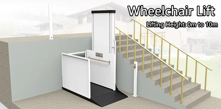 Indoor Outdoor Elevator Small Wheelchair Lift Incline Platform For Home ...