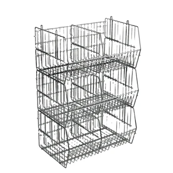 Heavy Duty Metal Stackable Chrome Wire Storage Basket - Buy Wire Basket,Metal Wire Basket,Metal ...