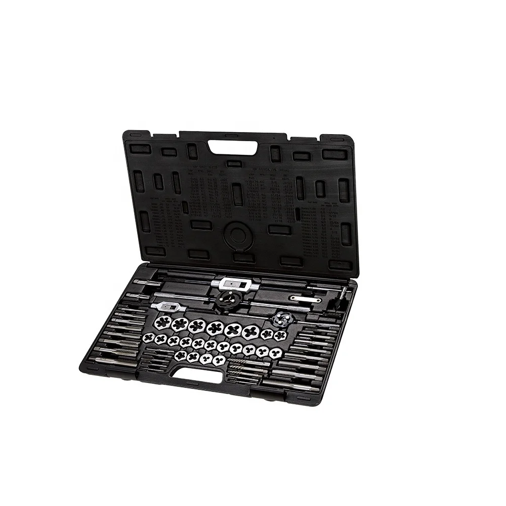 65 piece screw thread maker tool kit combination taps and dies in ...