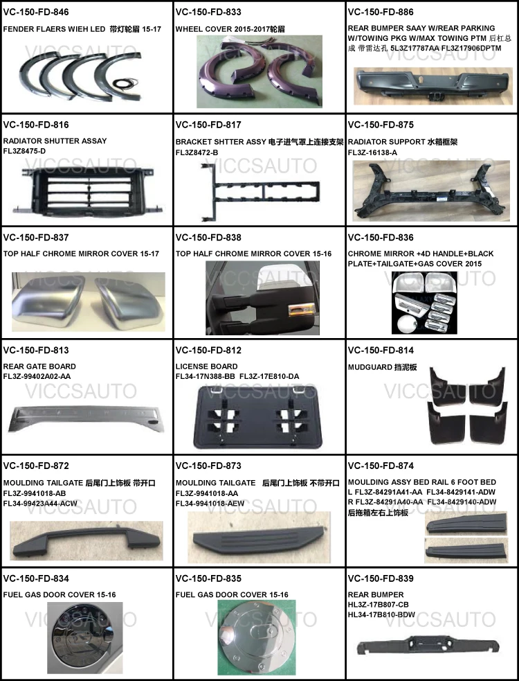 OEM FL34-17C881-AA FL3Z-17C829-B for FORD F150 2015 AUTO CAR FRONT ...