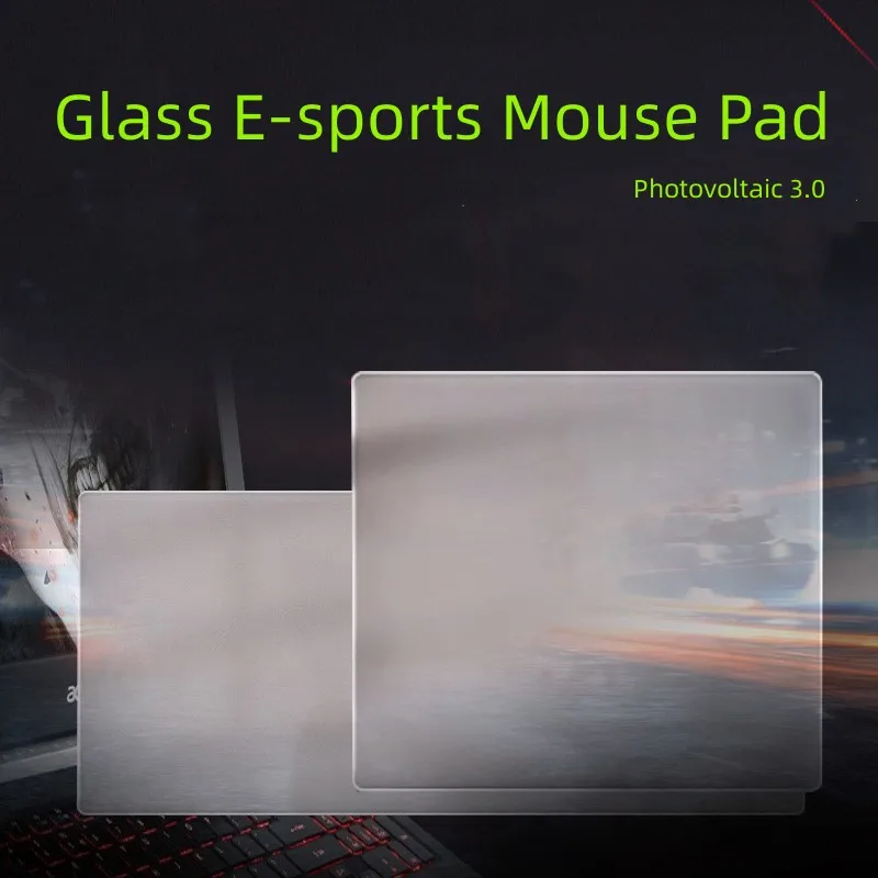 Custom Tempered Glass Mouse Pad Frosted Photovoltaic Glass UV 3D Print ...