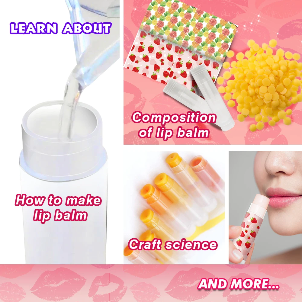 Make Your Own Lip Balm Kit Lip Gloss Making Kit Girls Gift Makeup ...