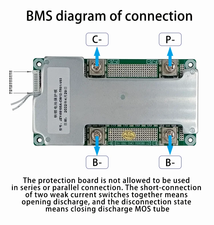 Sb4s5aa00 Bms For Lithium Ion Battery Protect Lifepo4 5a 4s Pcb Bms ...