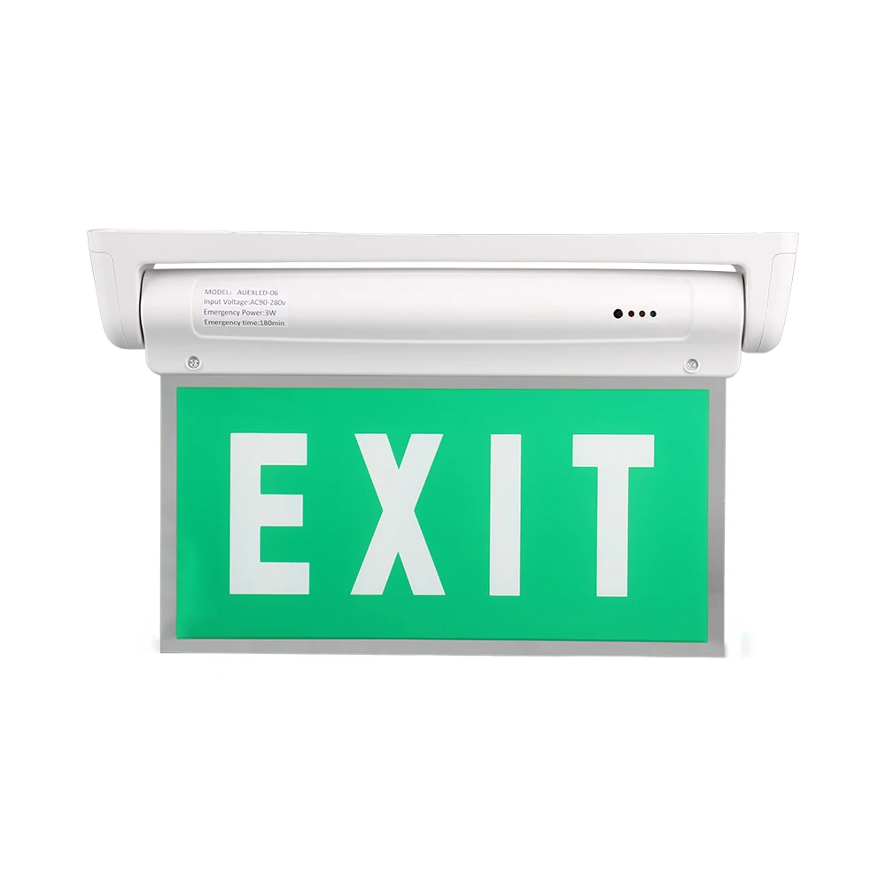 Rechargeable EXIT Sign Emergency Lamp Double Face Running Man Escape ...