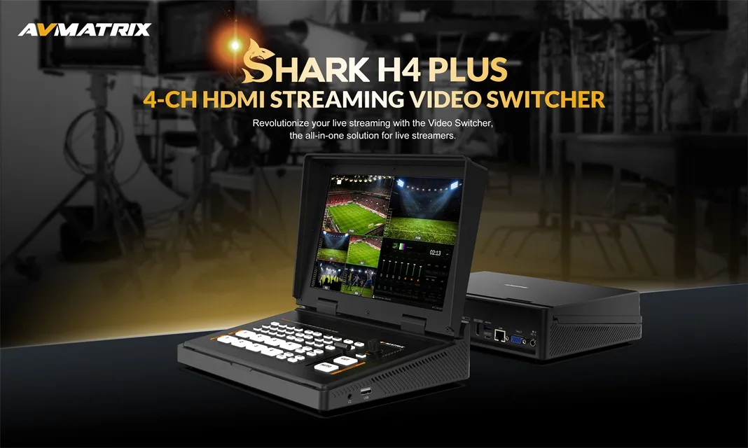AVMATRIX Shark H4 Plus - 4 Channel HDMI Streaming Switcher