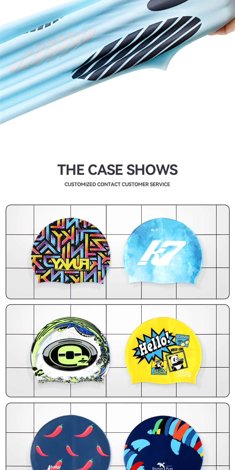 Competition Swimming Hats Silicone Caps for Swimming Pool High ...