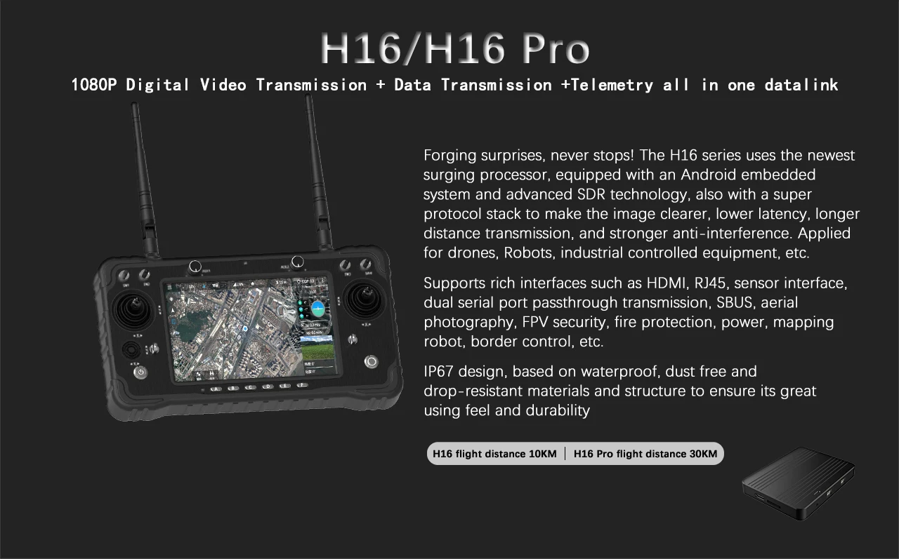 Hot H16 PRO Long Range Drone Transmitter Receiver and Transmission in ...